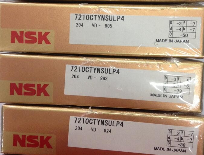 NSK Single Row Open Seal Angular Contact Ball Bearings